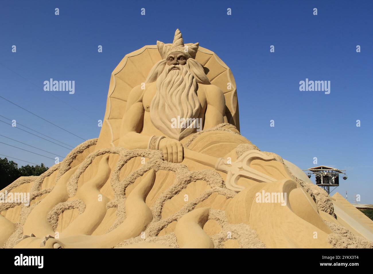 Sculptures made of sand for famous historical and ancient figures Stock ...