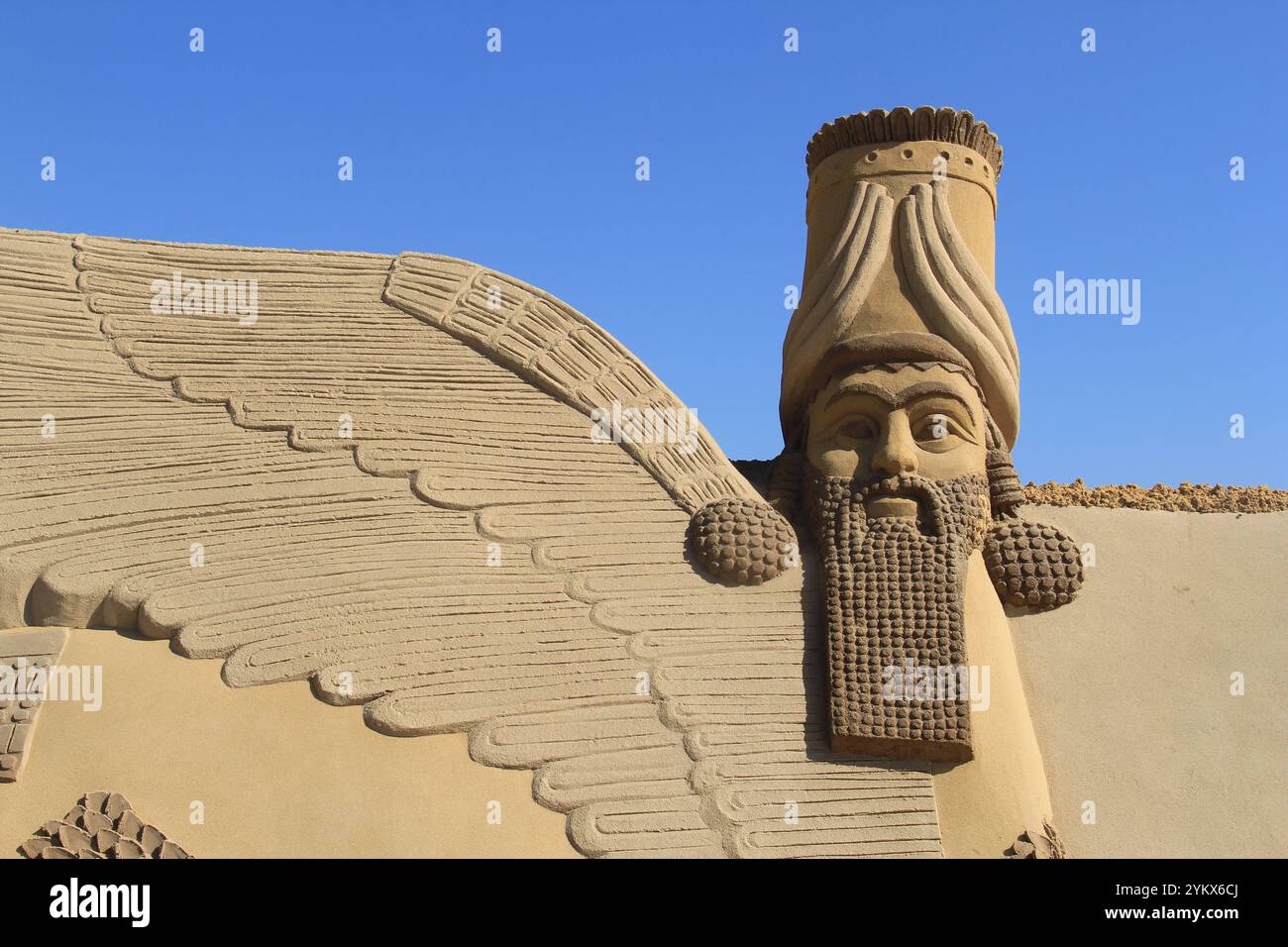 Sculptures made of sand for famous historical and ancient figures Stock ...