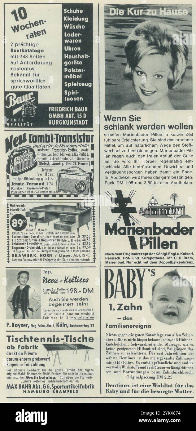 Vintage advertisement featuring illustrations hi-res stock photography ...