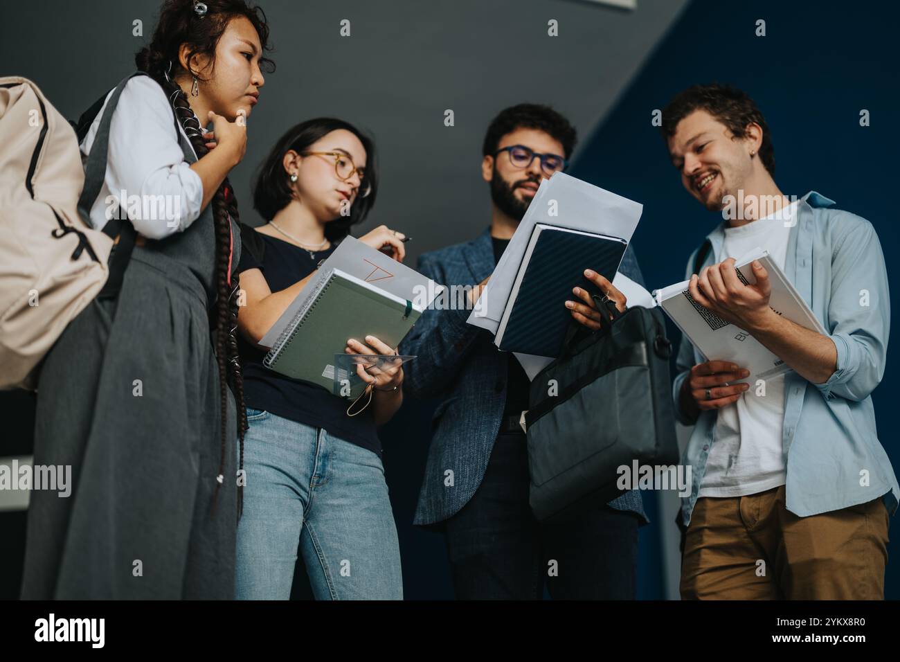 Group of students discussing with professor between classes Stock Photo ... Group of students discussing with professor between classes Stock Photo ...