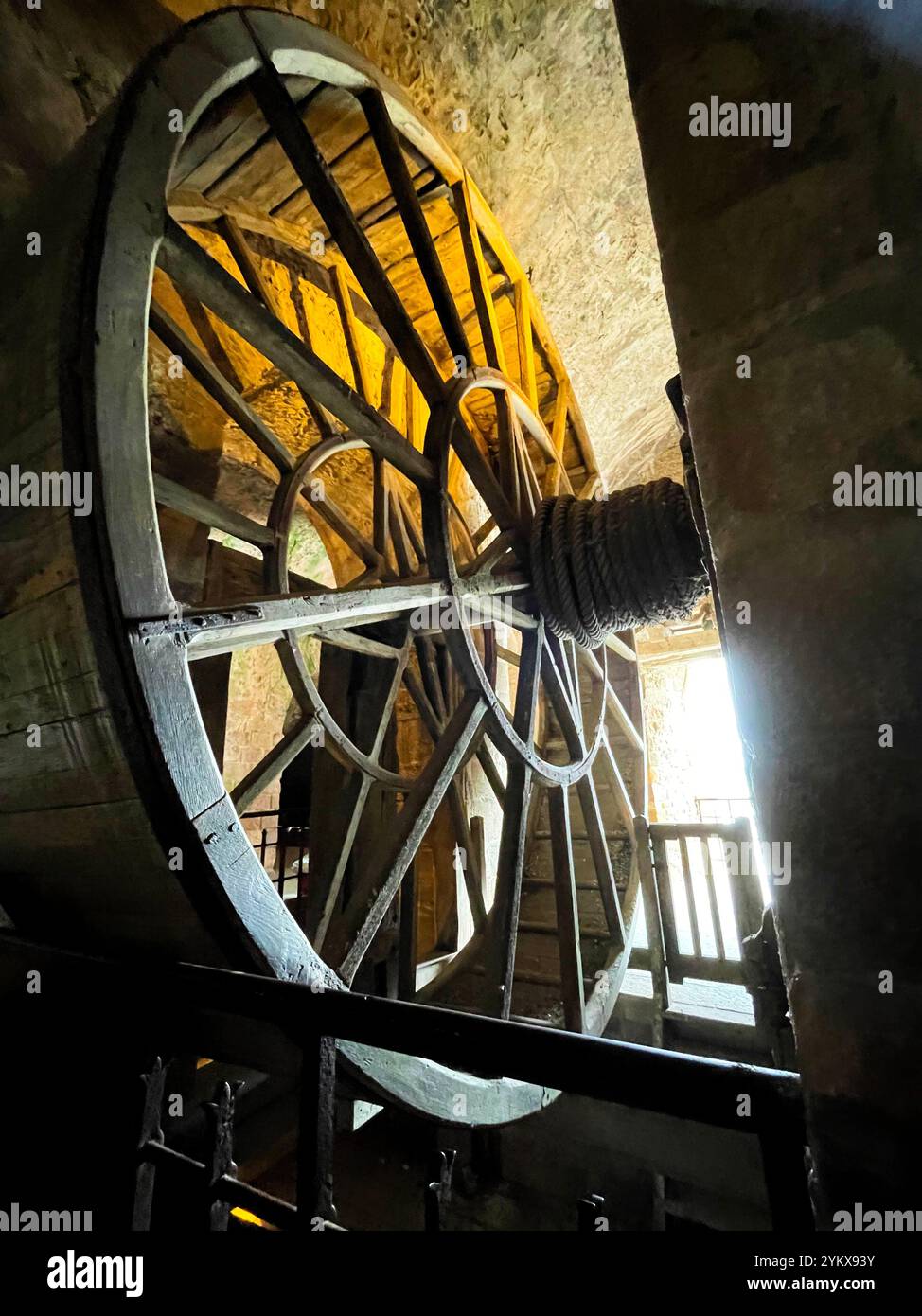 Giant wheel at Mont Saint Michel, France Stock Photo - Alamy