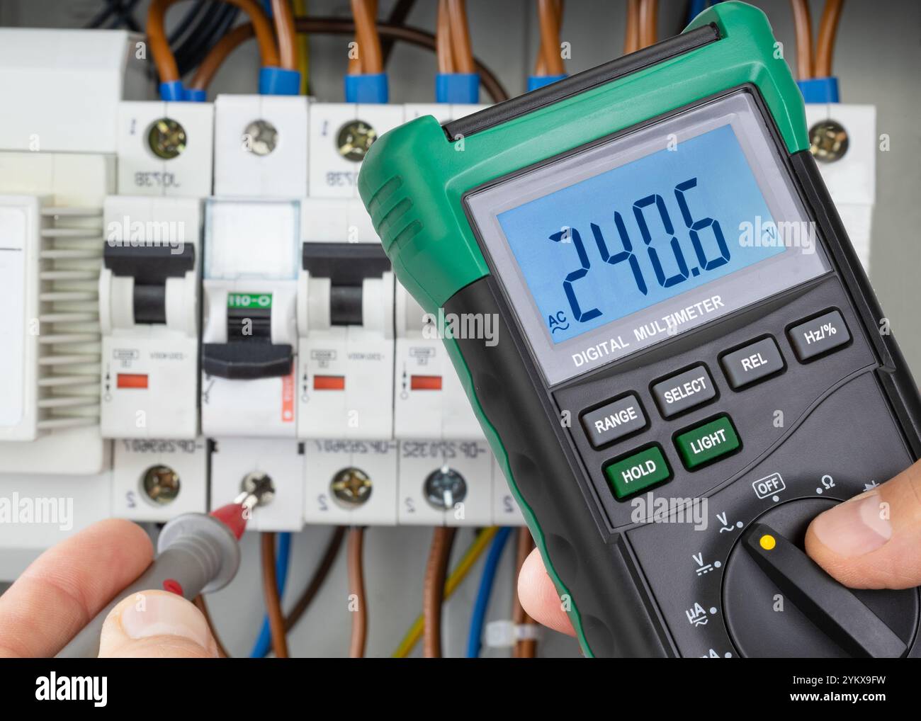 Voltage Measurement in Circuit Breaker Panel with Digital Multimeter ...