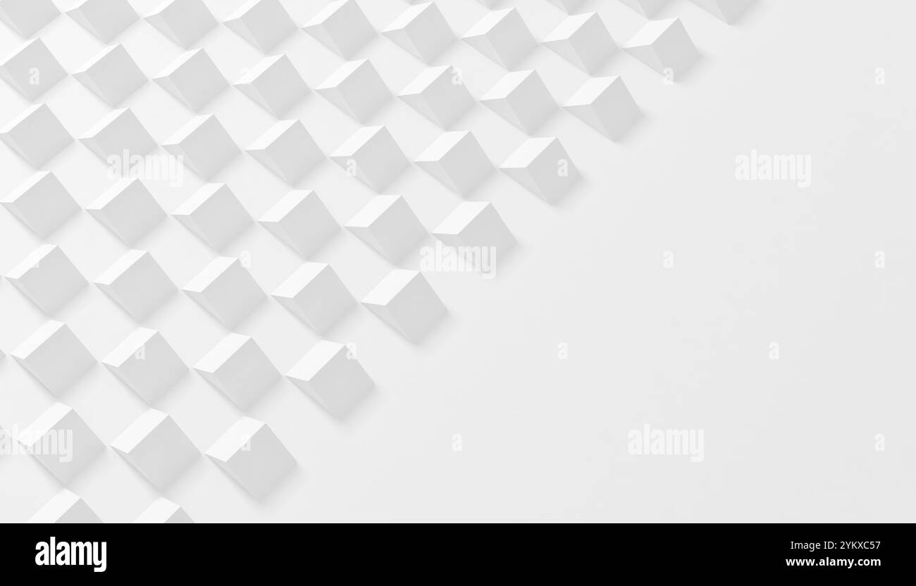 Abstract white 3d illustration triangles background Stock Photo - Alamy