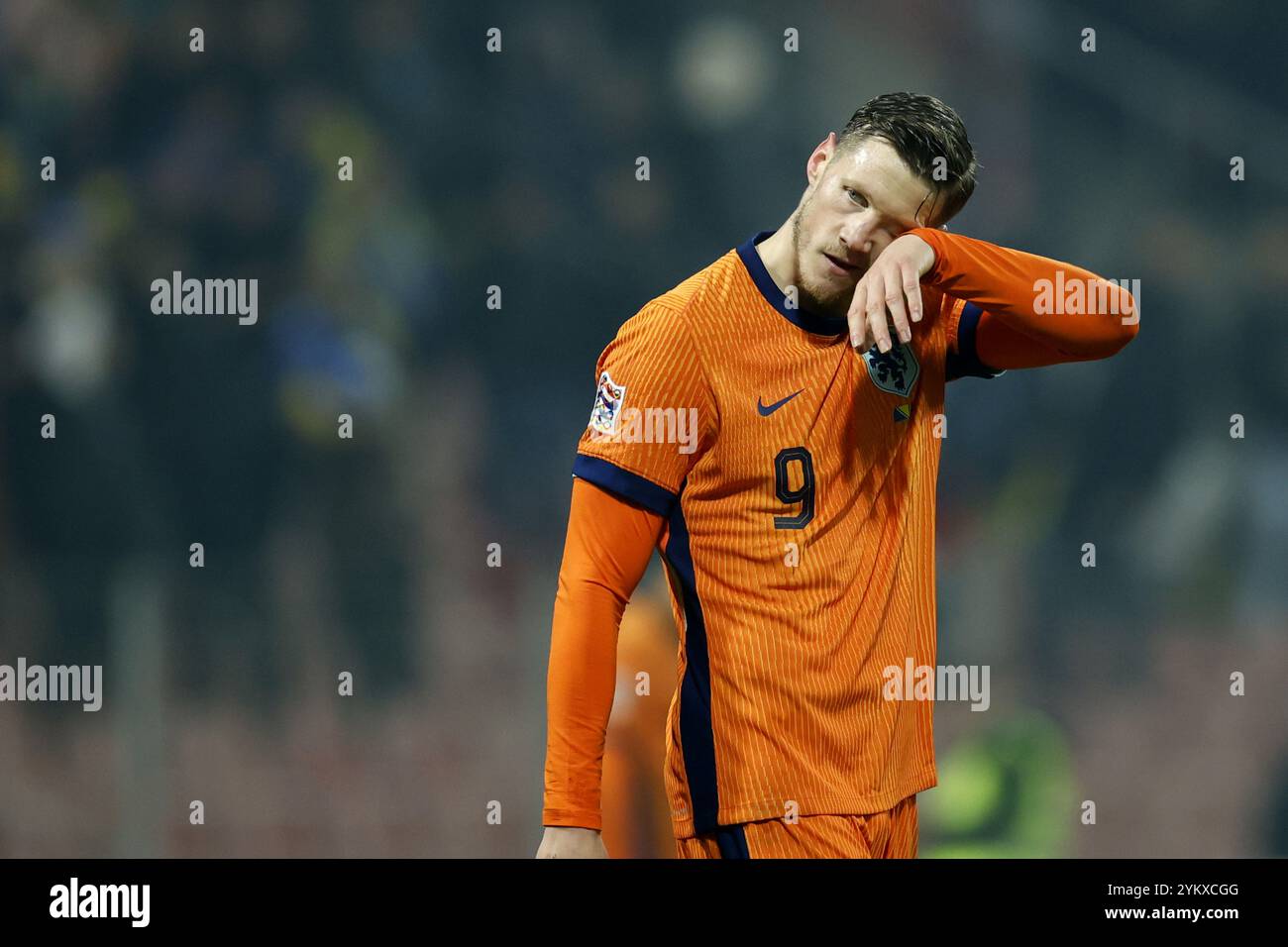 ZENICA - Wout Weghorst of Holland disappoints during the UEFA Nations ...
