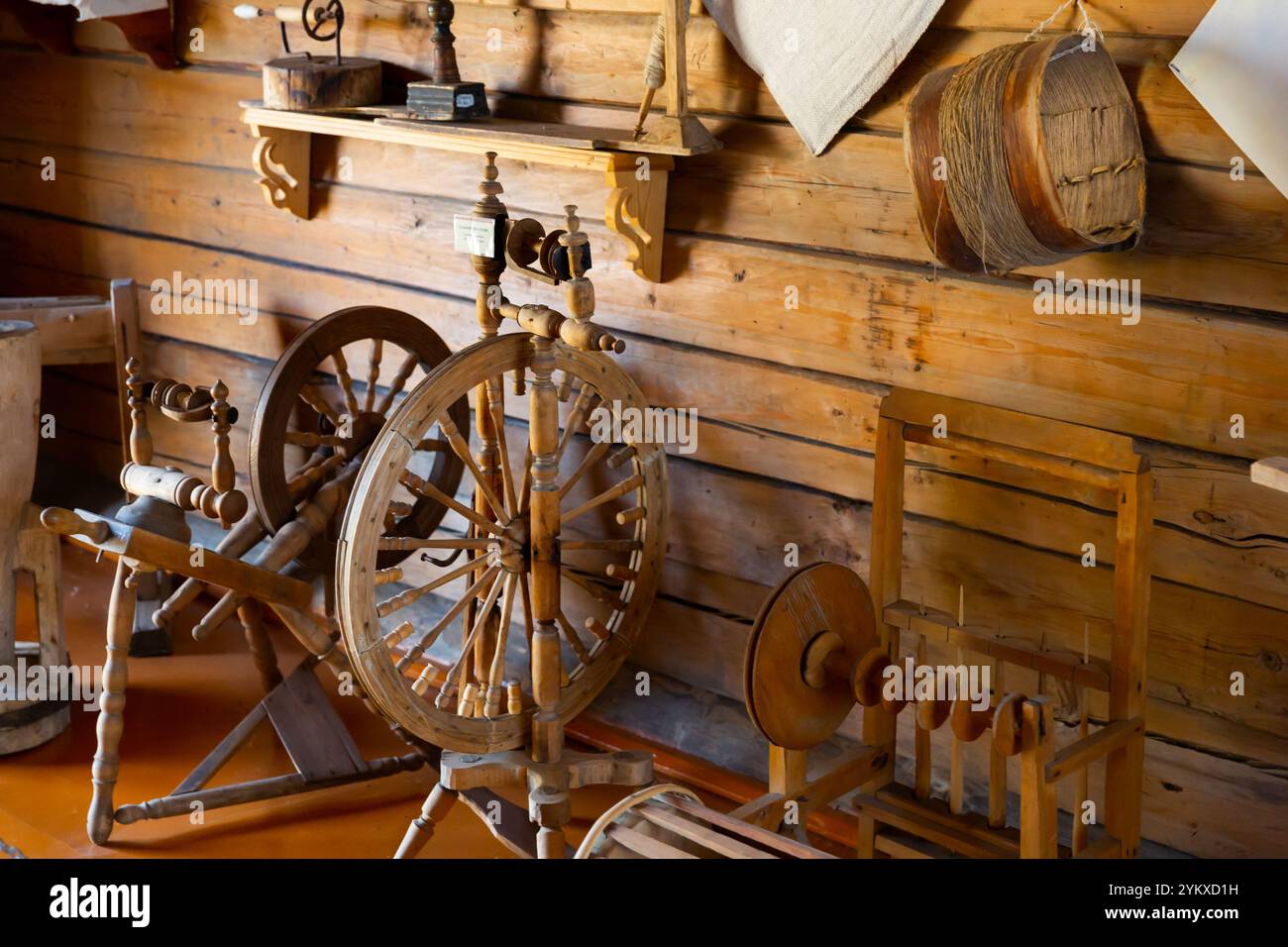 Clothes pavilion in Mari Ethnographic Open-Air Museum Stock Photo - Alamy