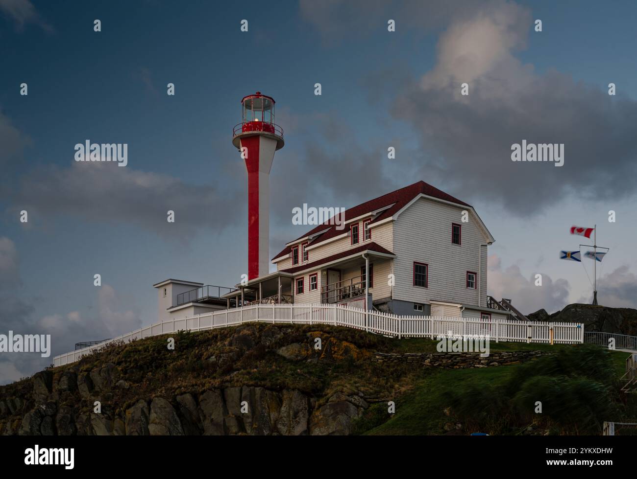 Cape Forchu Lighthouse Cape Forchu, Nova Scotia, CAN Stock Photo - Alamy