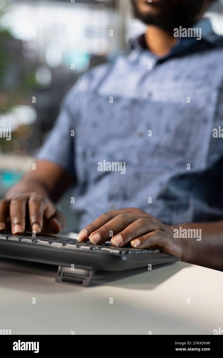 Technician working with machine learning technology, advancing AI ...
