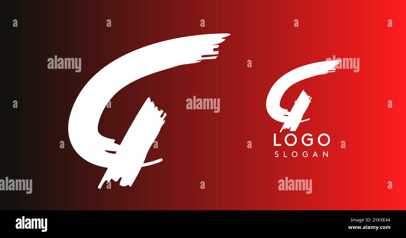 Handwritten brush pen letter G, urban street art, vibrant and ...