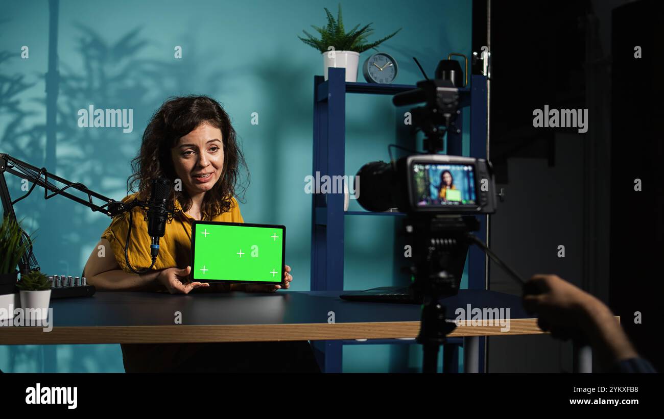 Tech guru excited to review newly released chroma key tablet, comparing ...
