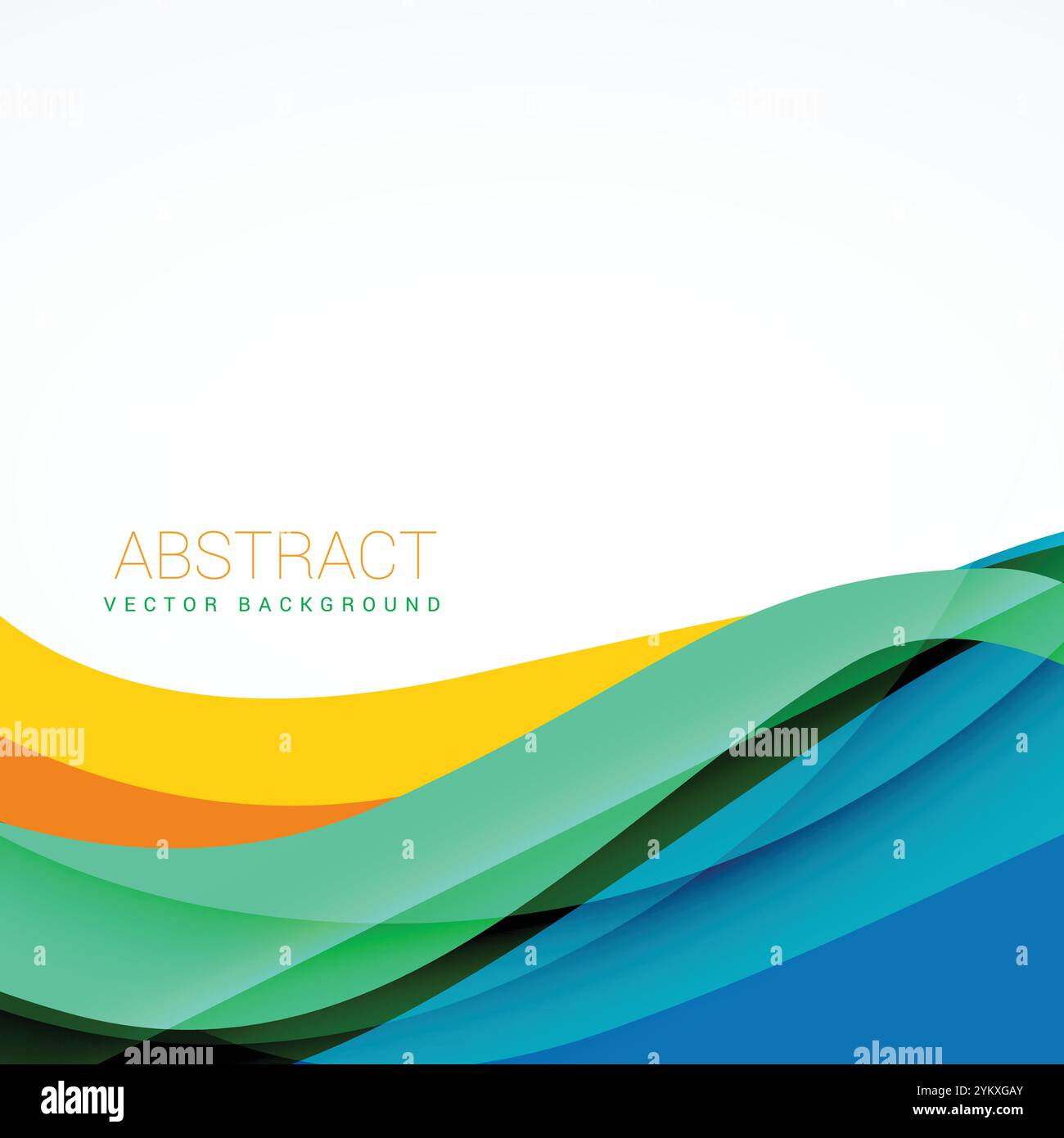 clean colorful vector wave design Stock Vector Image & Art - Alamy