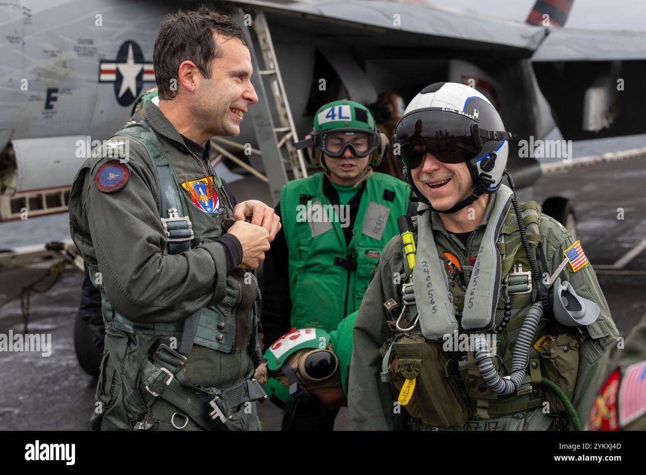 241118-N-DL824-1404 ATLANTIC OCEAN (Nov. 18, 2024) Rear Adm. Sean Bailey, commander, Carrier ...