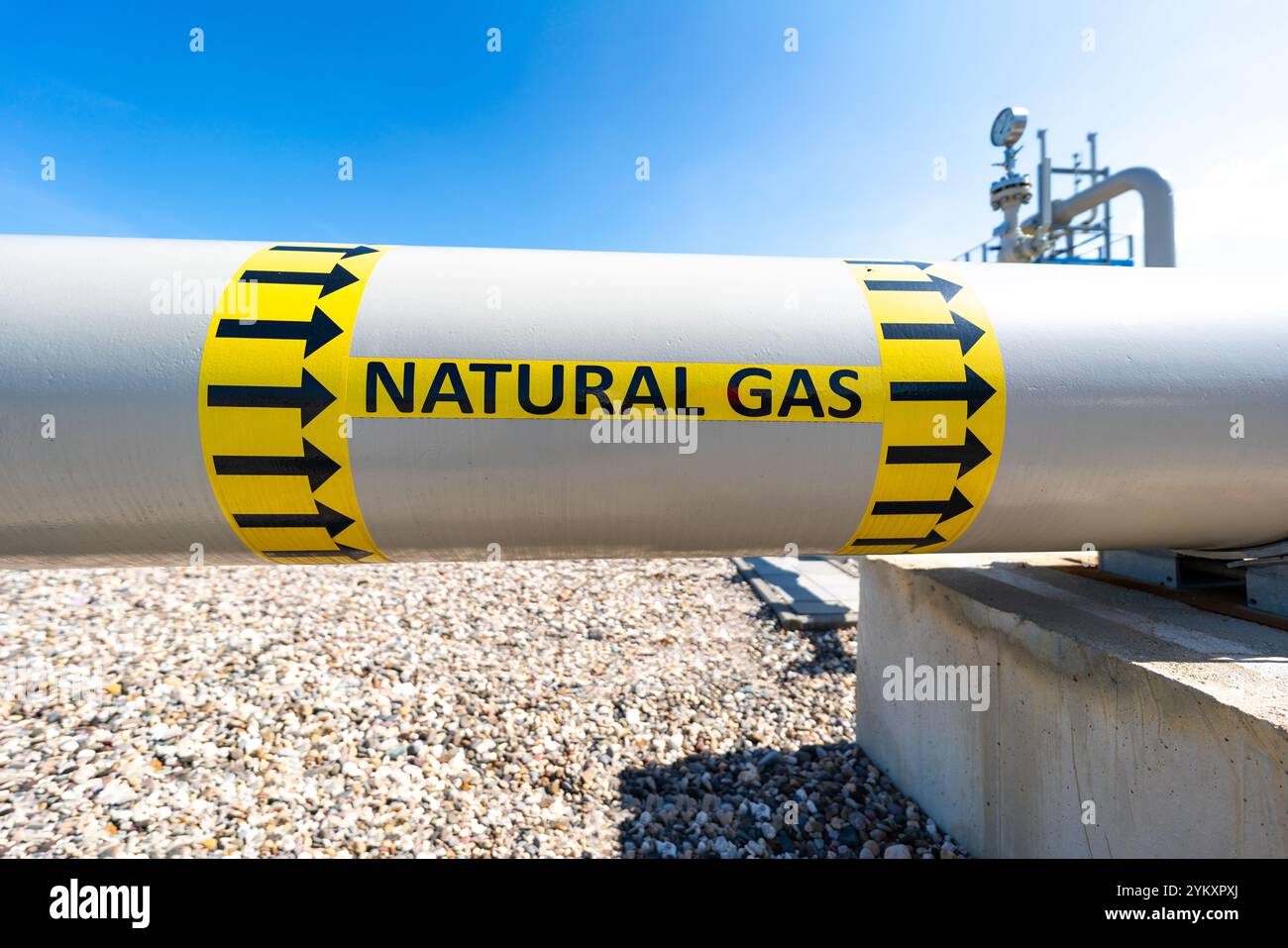 A close-up of a natural gas pipeline highlighting critical energy ...