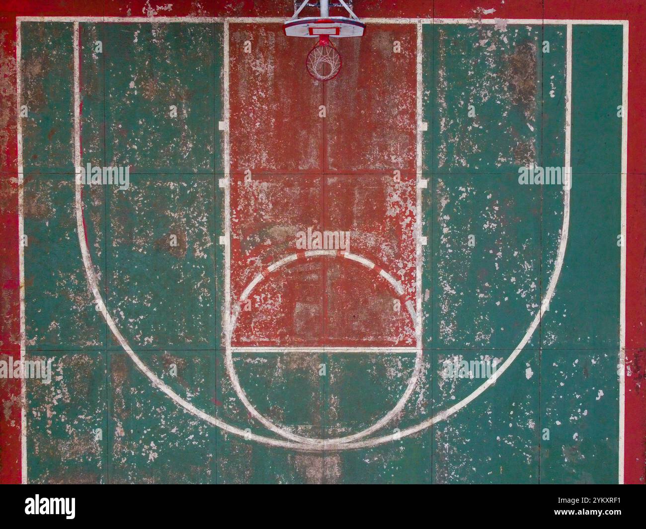 Overhead View of a Basketball Court: Lines and Design Stock Photo - Alamy