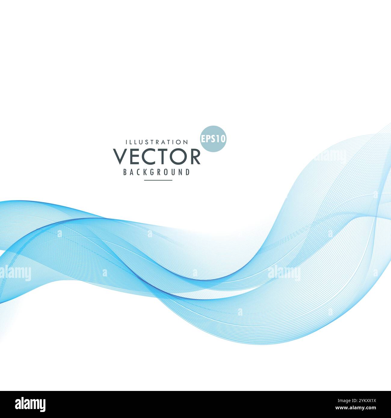 abstract blue wave in white background Stock Vector Image & Art - Alamy