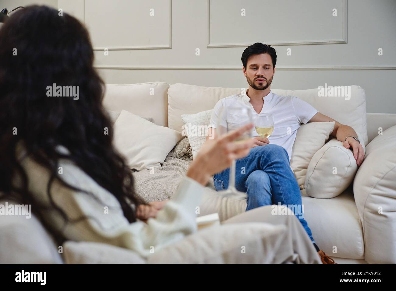 Casual conversation between friends hi-res stock photography and images ...