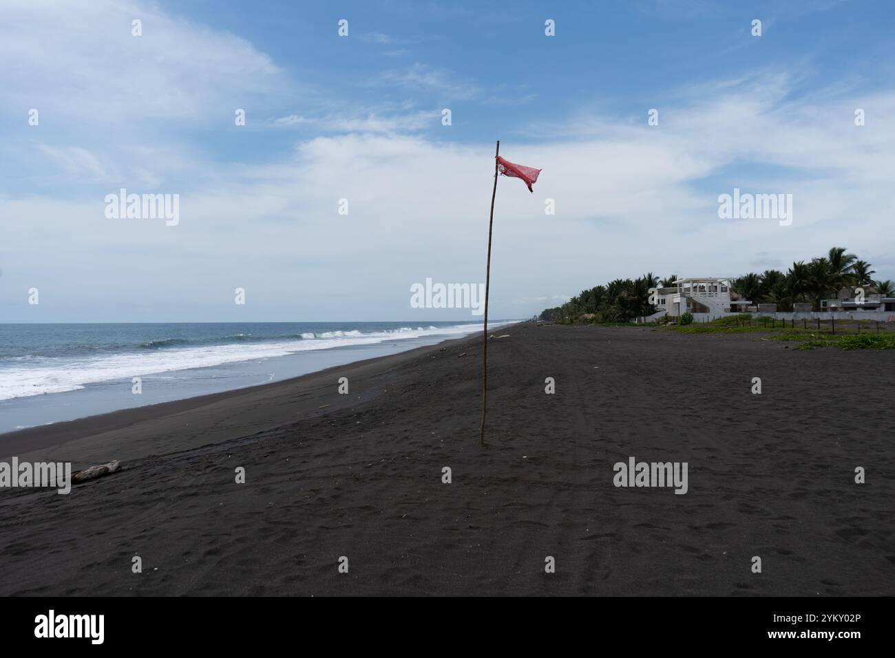 Volcanic Sand Beach with Strong Wind and Stormy Sea Stock Photo - Alamy