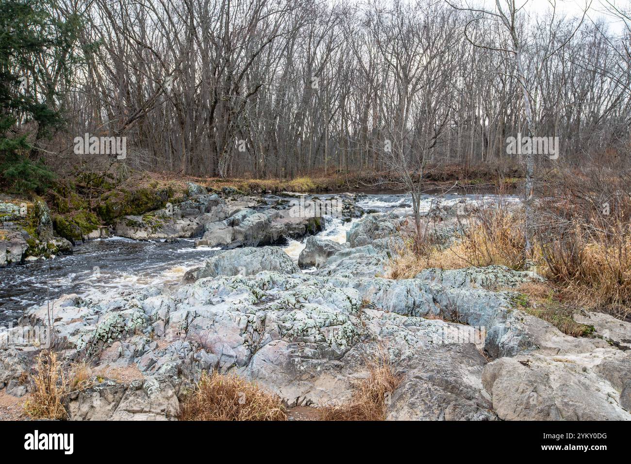 Big Rib River at Rib Falls County Park in Marathon county Wisconsin ...