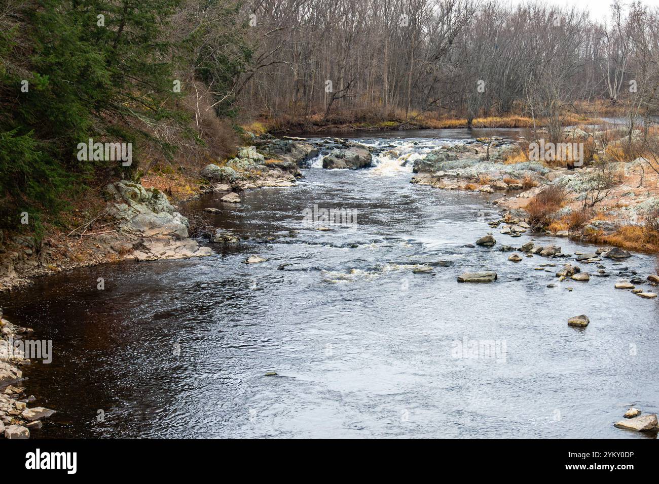 Big Rib River at Rib Falls County Park in Marathon county Wisconsin ...