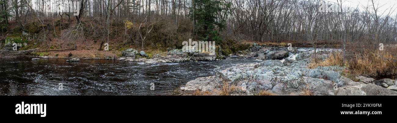 Big Rib River at Rib Falls County Park in Marathon county Wisconsin ...