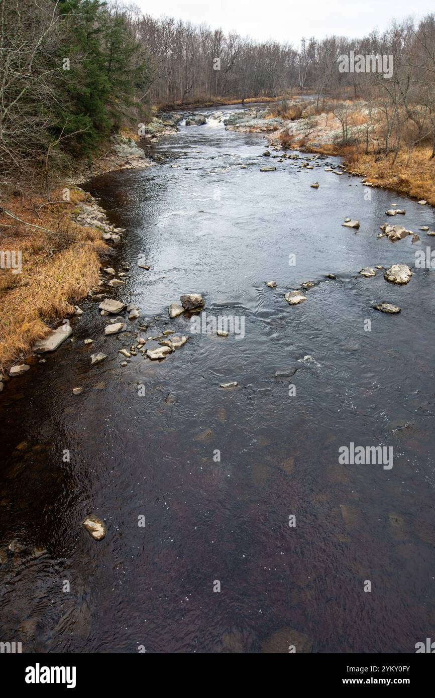 Big Rib River at Rib Falls County Park in Marathon county Wisconsin ...