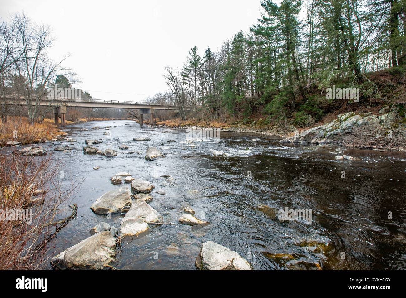Big Rib River at Rib Falls County Park in Marathon county Wisconsin ...