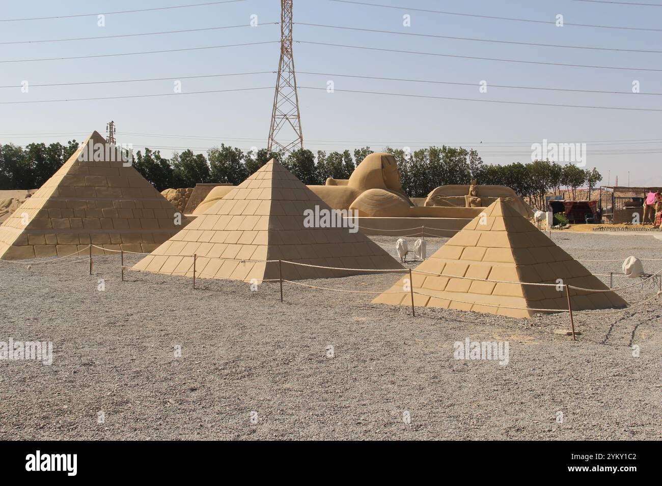 Sculptures made of sand for famous historical and ancient figures Stock ...