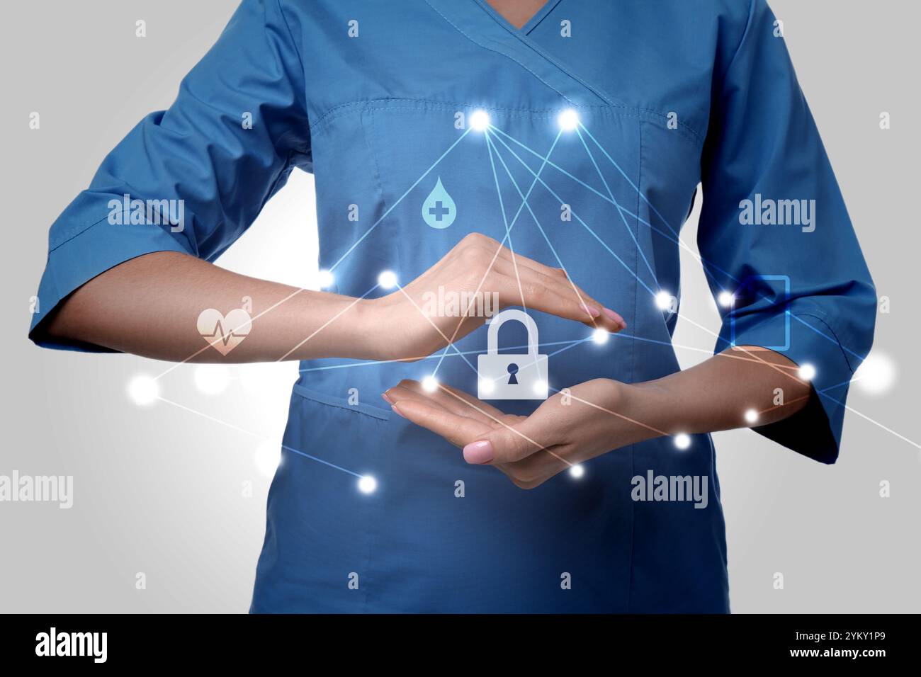 Secure healthcare information network system hi-res stock photography ...