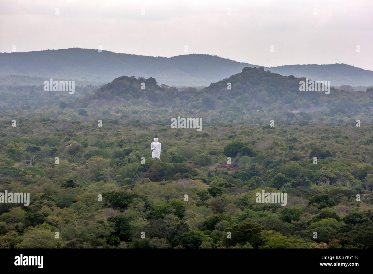 The Buddha statue at Kimbissa Temple stands above the surrounding ...