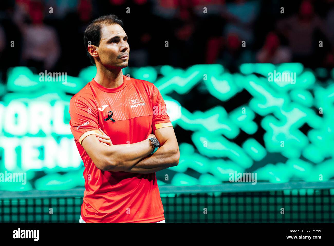 Spanish tennis player Rafael Nadal during his farewell at the 2024 ...