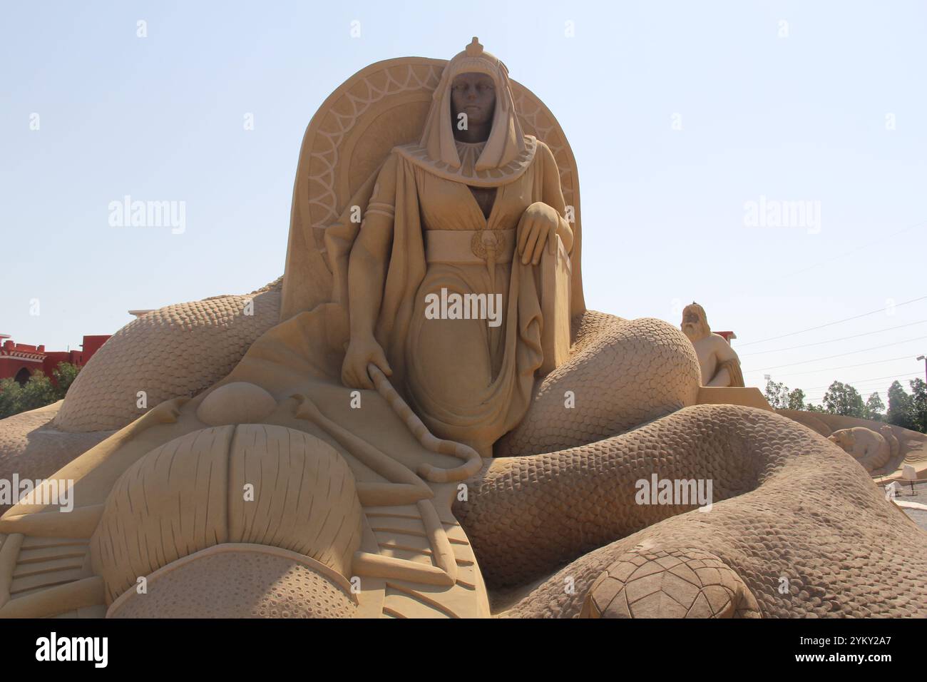 Sculptures made of sand for famous historical and ancient figures Stock ...