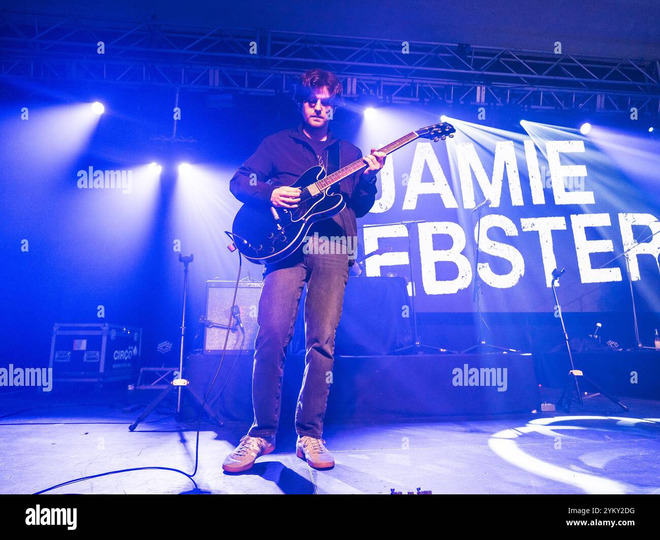 Keele, UK. 19th Nov 2024. Jamie Webster and his band play the Keele ...