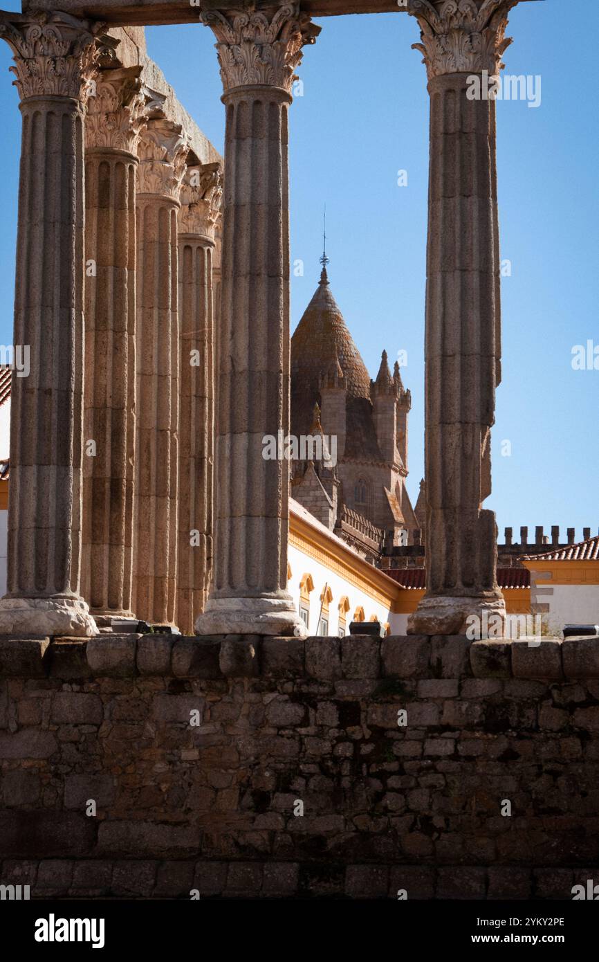 Roman Temple of Évora in Portugal Stock Photo - Alamy