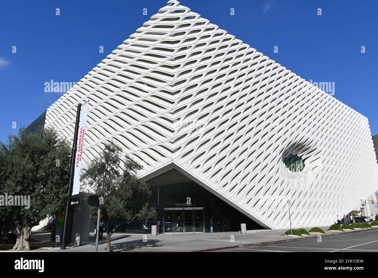 LOS ANGELES, CALIFORNIA - 18 NOV 2024: The Broad Museum contains one of ...