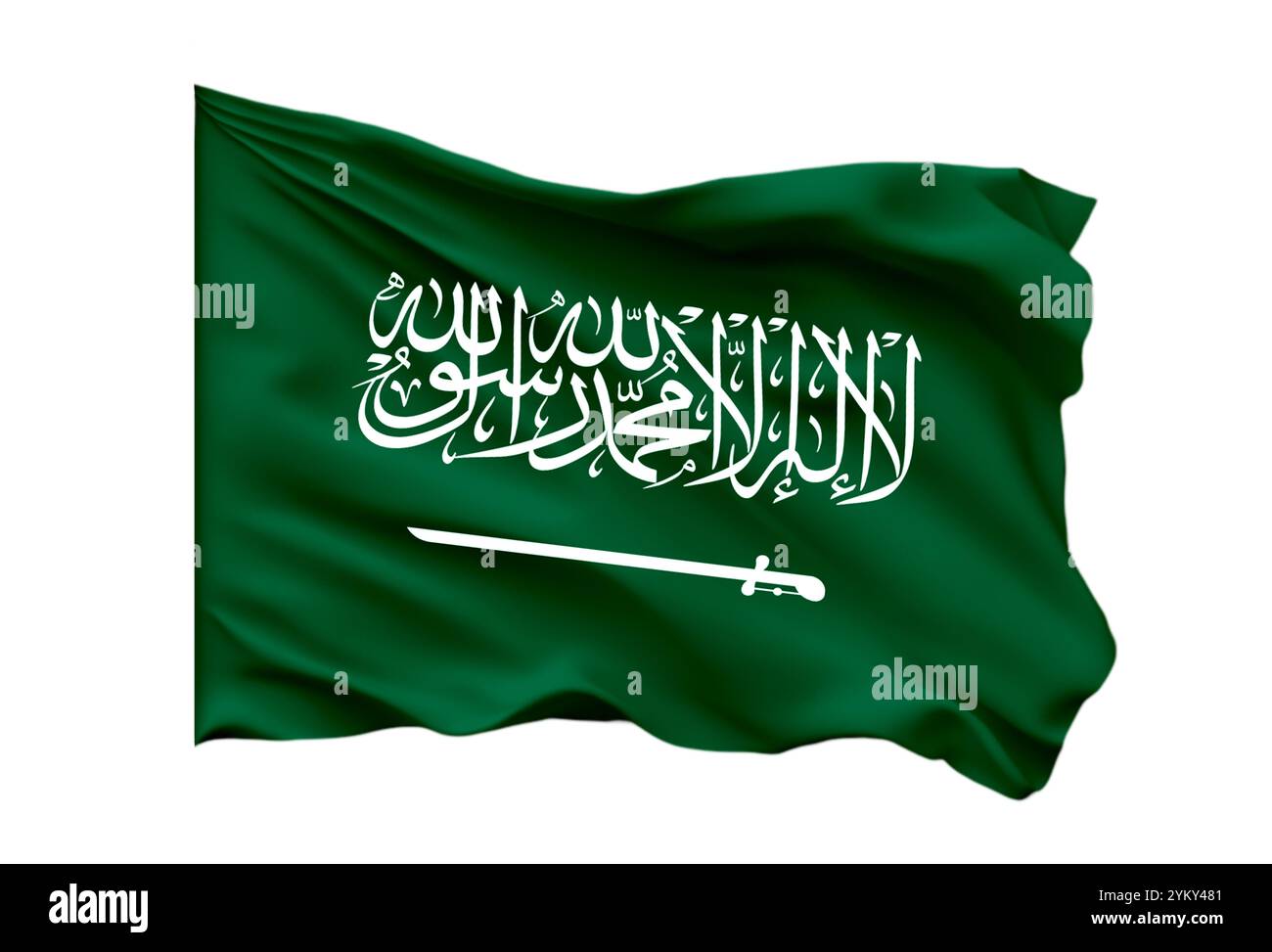 Saudi Arabia flag of silk with copyspace for your text or images and ...