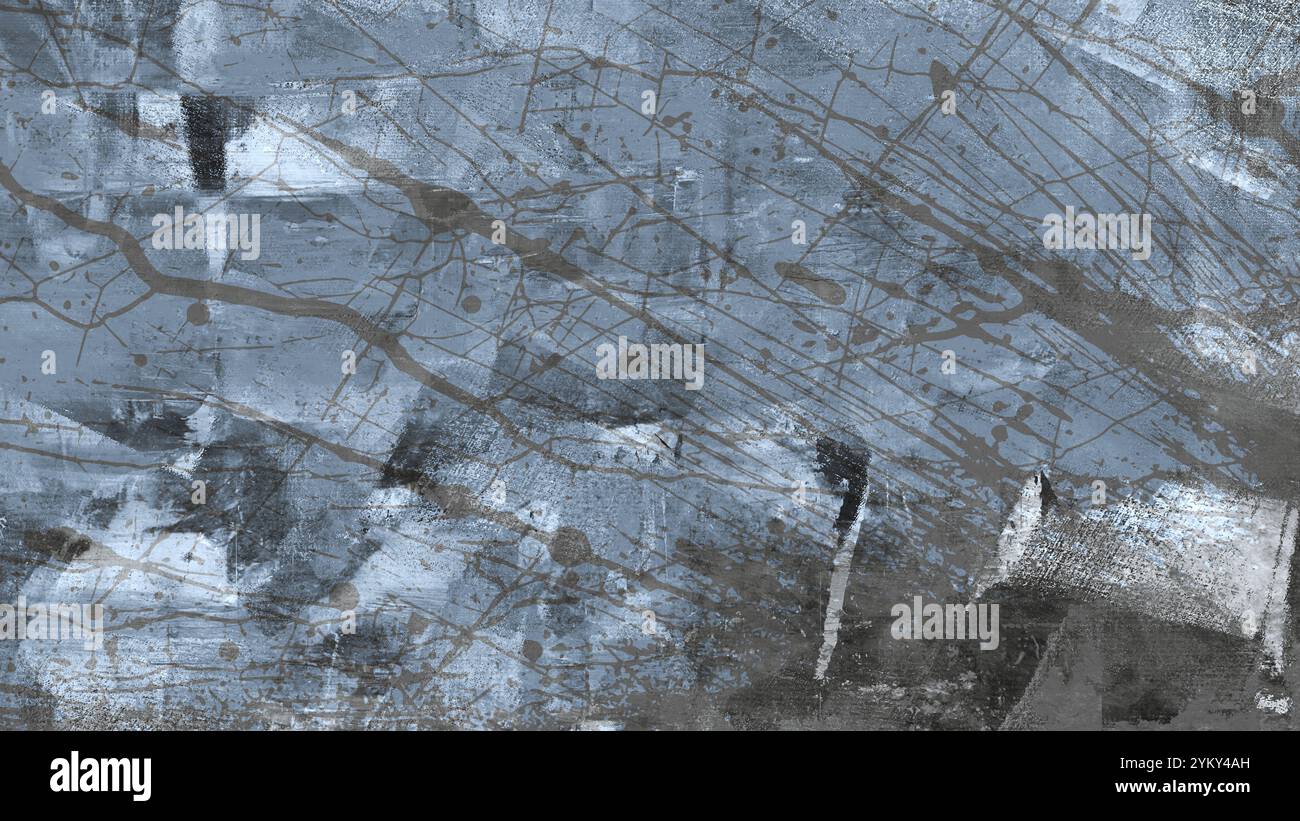 Old wall texture smeared engine oil cement dark black gray blue ...