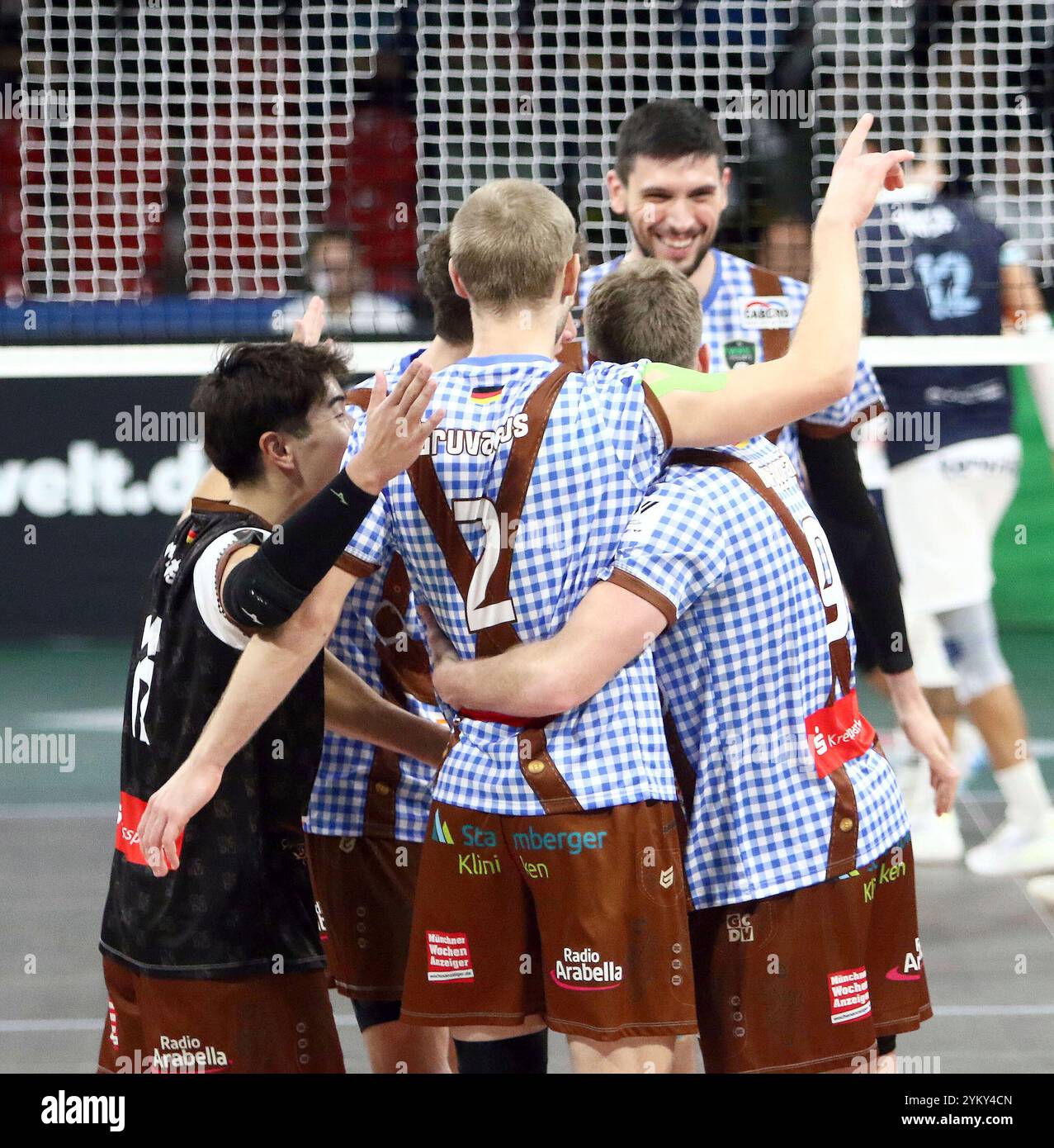 Herrschinger Freude ueber Punktgewinn, He-Volleyballl, CEV Challenge ...