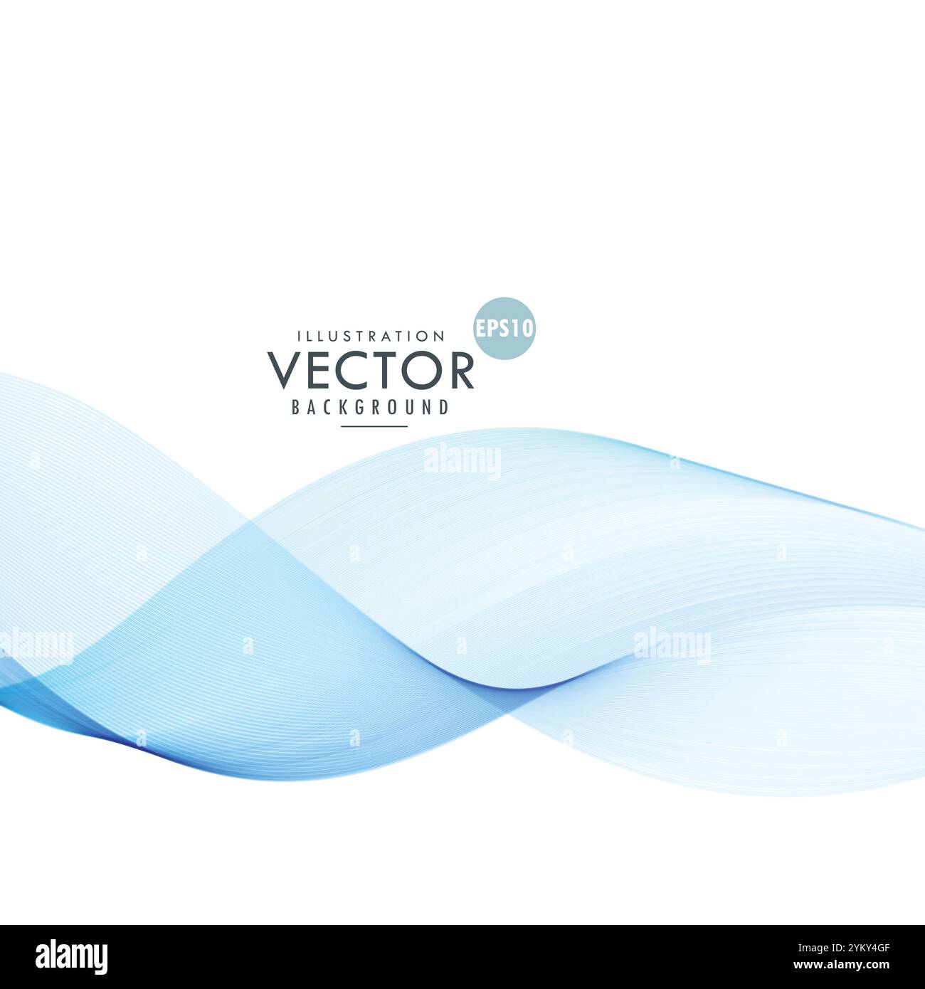 abstract blue wave in white background Stock Vector Image & Art - Alamy