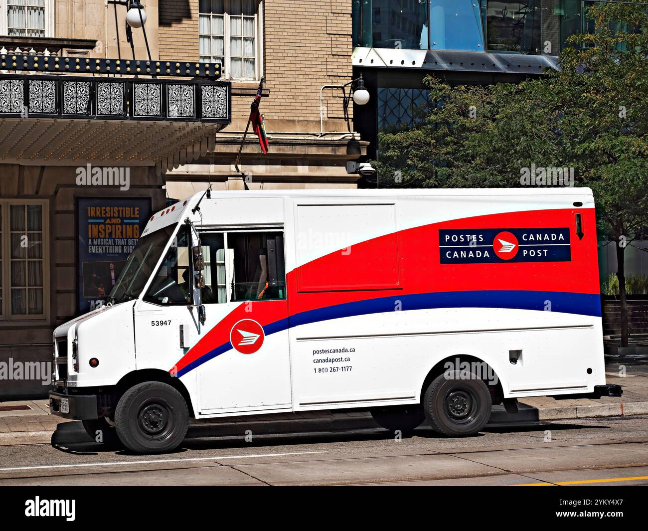 Toronto Canada / A Canada Post Delivery Truck in Downtown Toronto Stock ...