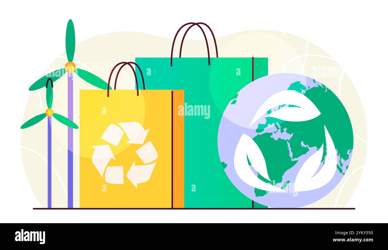 Green energy concept. Caring for nature and environment, reducing ...