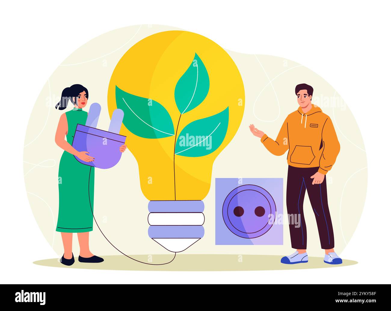 Reducing power consumption Stock Vector Images - Alamy