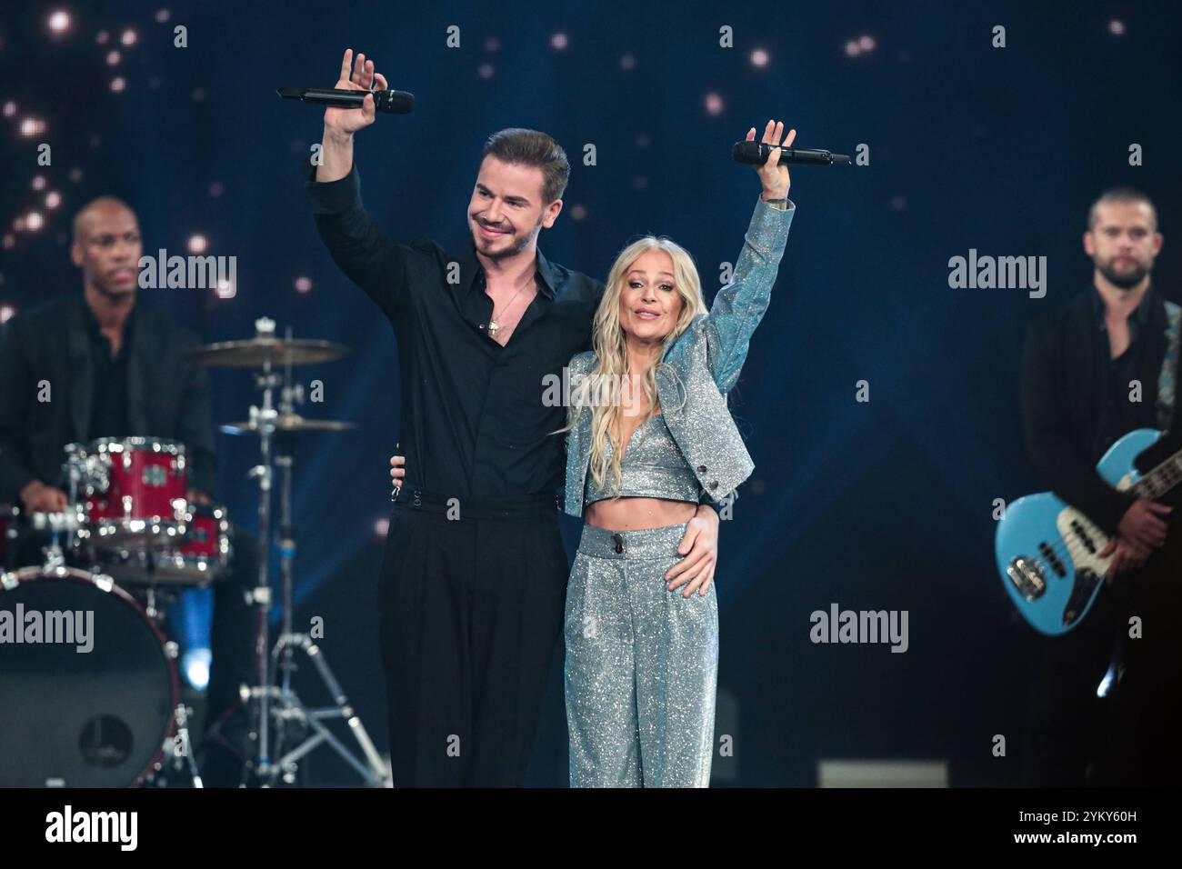 Saengerin Michelle mit Saenger Eric Philippi - Aufzeichnung ARD Show ...