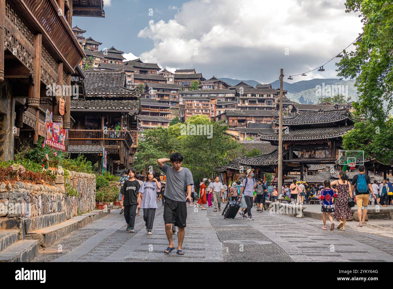 AUGUST 11, 2022, XIJIANG, CHINA: People walking on the streets of ...