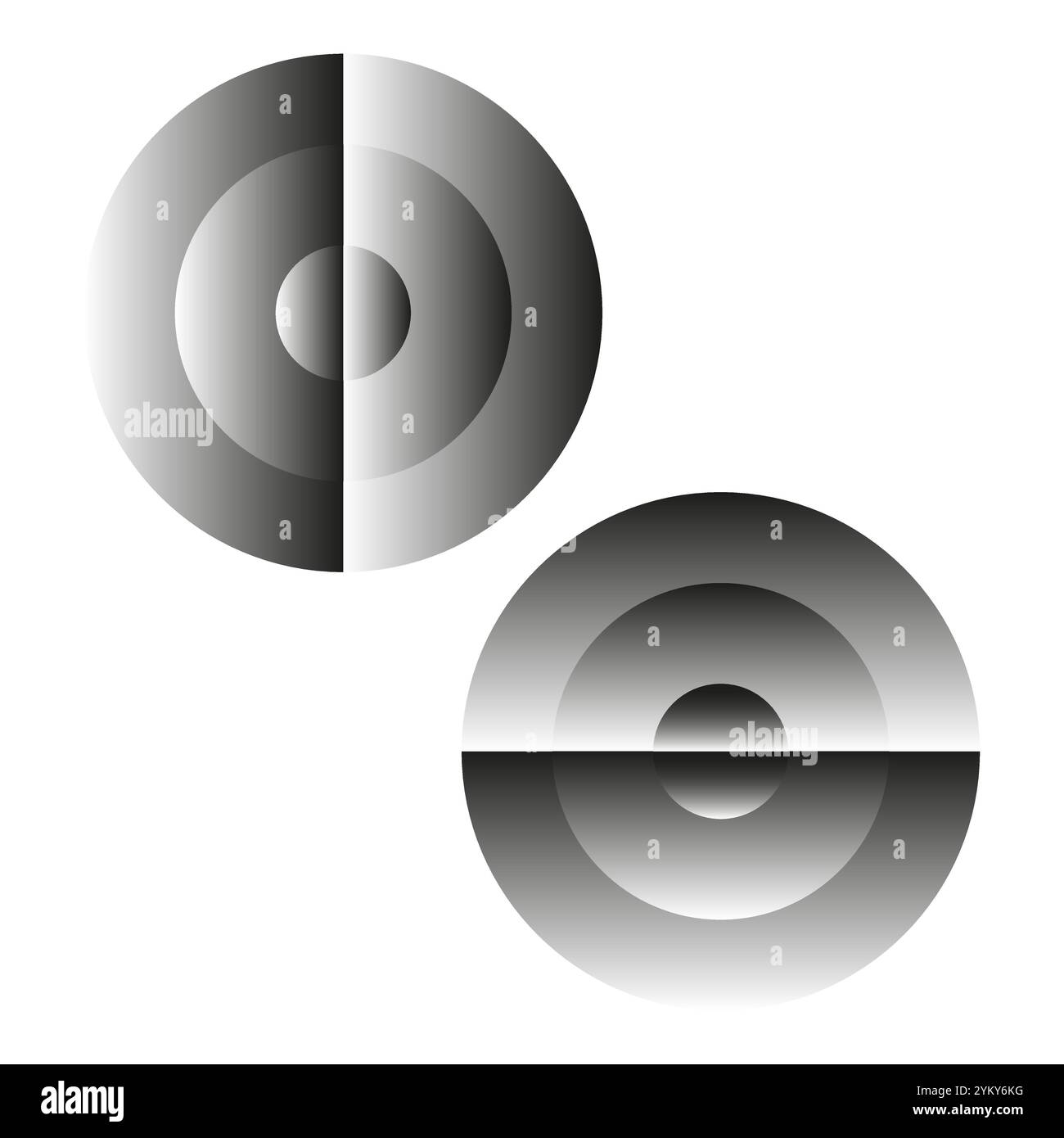 Gradient circle icon. Abstract concentric rings. Circular fade pattern. Vector design Stock ...