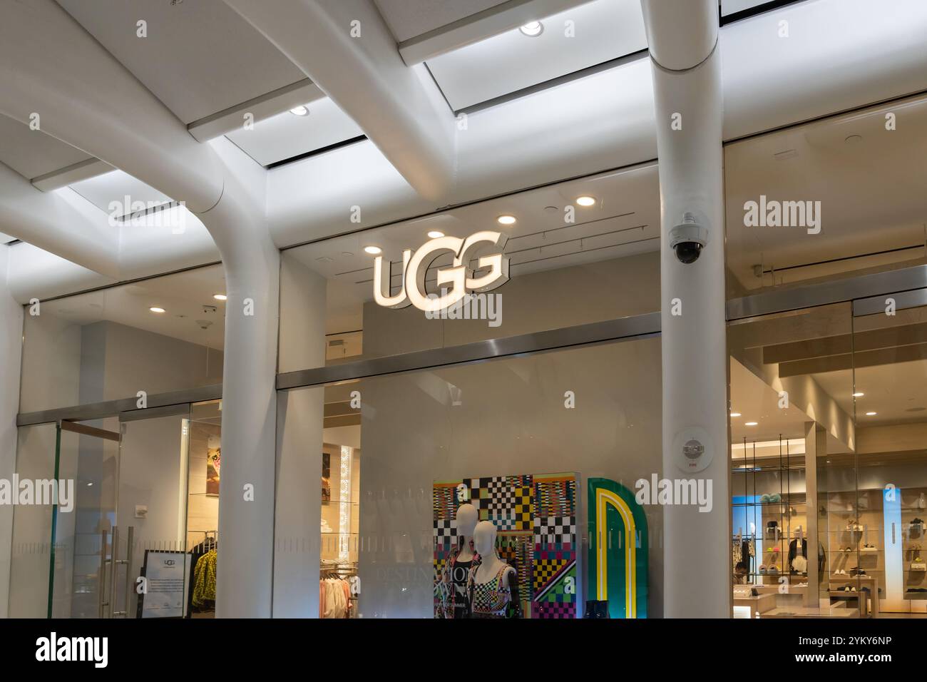 New York City, USA - August 19, 2022: An UGG shoe store in a shopping ...