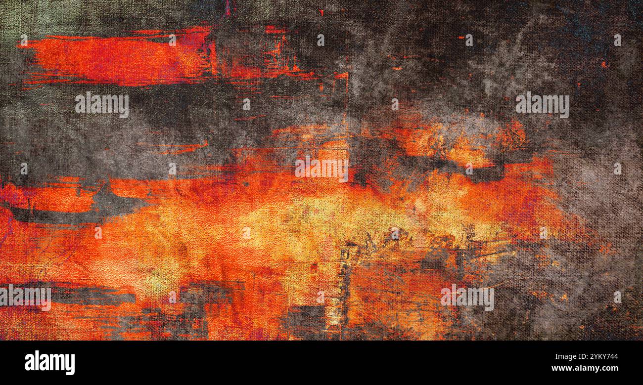 Organic texture of orange and black lichen on a stone wall, beautiful ...