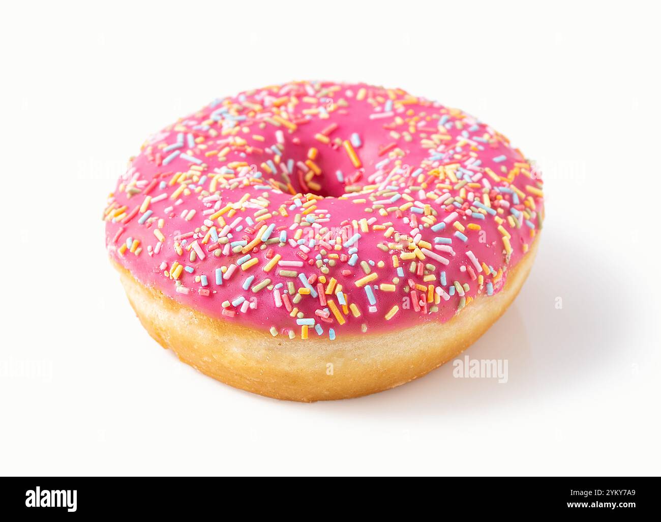 One donut with white background Stock Photo - Alamy