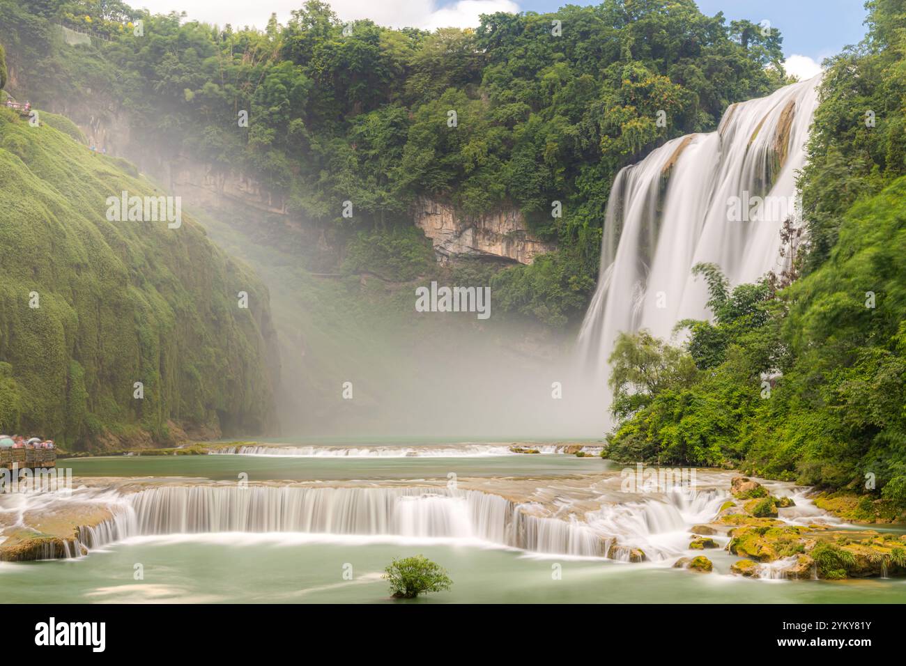 Huangguoshu Waterfall, Guizhou Province, China, long exposure shot. One ...