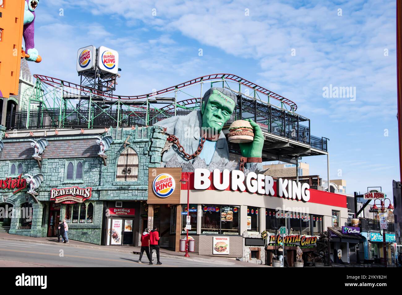 Burger King restaurant on Cliffton Hill in Niagara Falls, Ontario ...