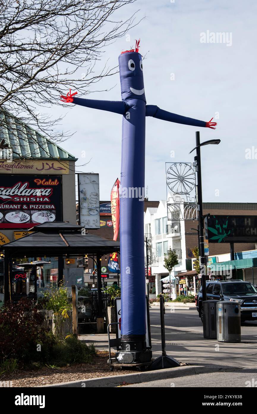 Inflatable purple air dancer on Victoria Avenue in Cliffton Hill ...