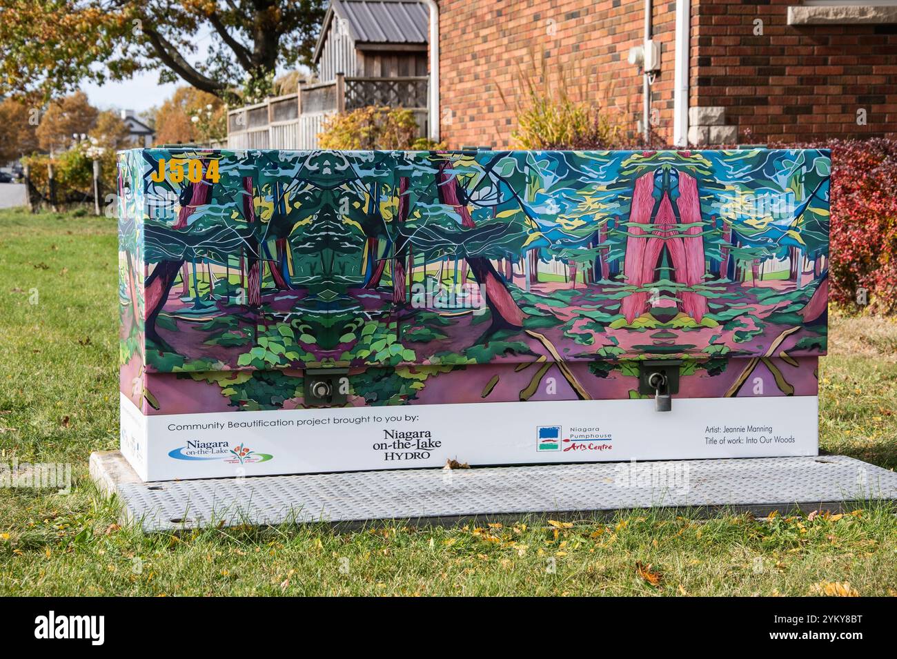 Into Our Woods mural on traffic control box on Niagara Stone Road in ...